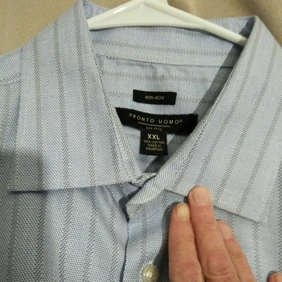 Pronto Uomo | Shirts | Pronto Oumo Xxl Mens Blue Dress Shirt | Poshmark